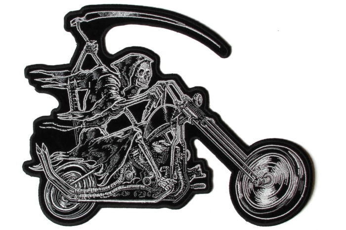 Reaper Riding Chopper Patch | Embroidered Patches by Ivamis Patches