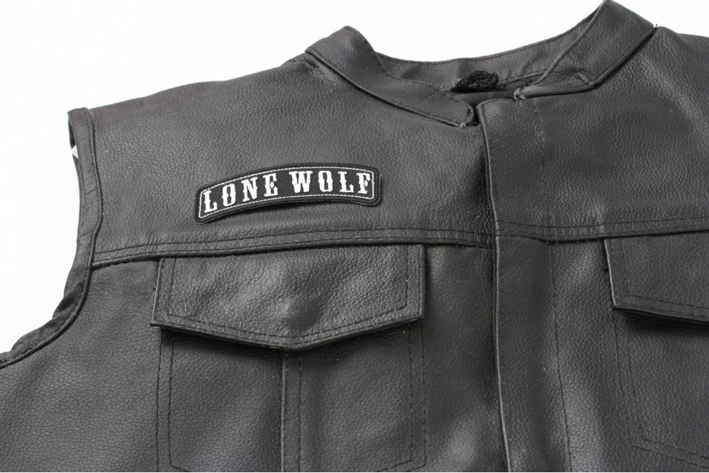 Lone Wolf Rocker Small Patch | Biker Patches -TheCheapPlace