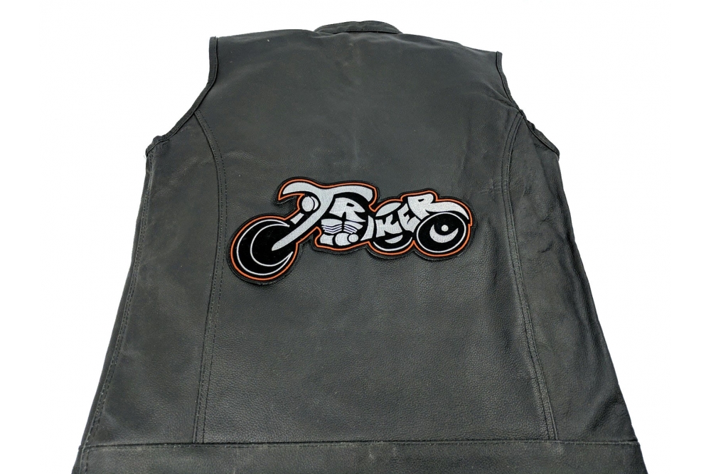 Triker Large Back Patch In White Black