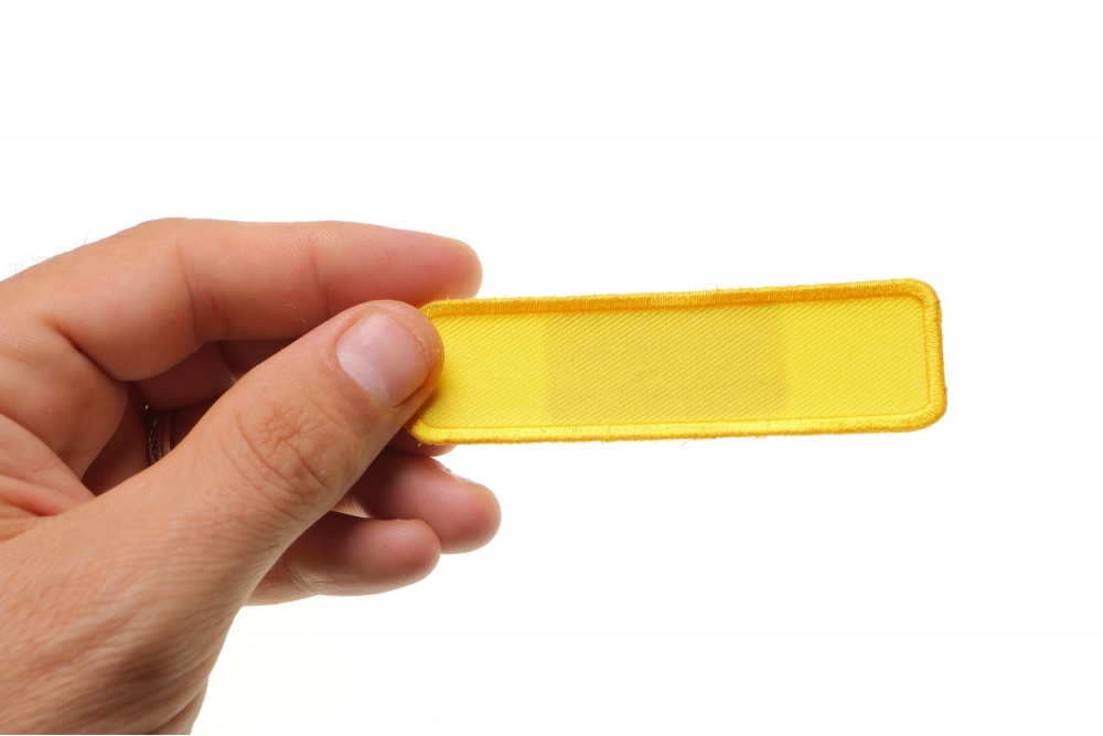 Yellow Name Tag Blank Patch | Embroidered Patches