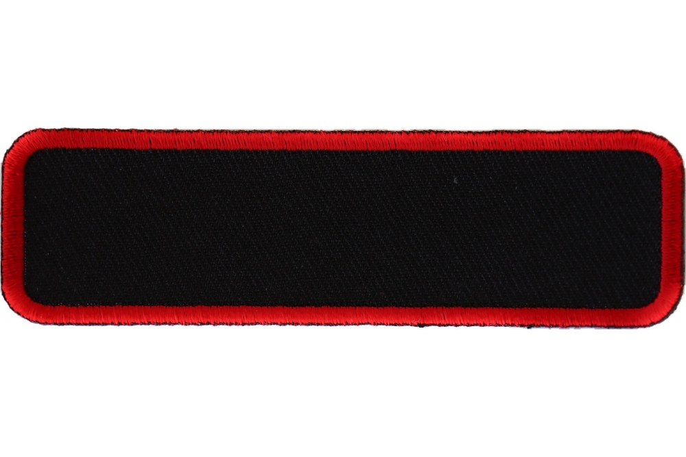 Blank Name Tag Patch Red Border | Blank Patches -TheCheapPlace