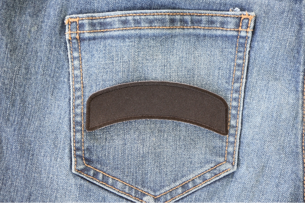 Black 4 Inch Arched Blank Patch Rocker | Blank Patches -TheCheapPlace