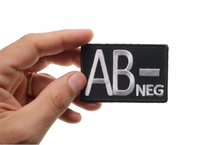 AB NEGATIVE Blood Type Patch, Iron on Patch, Embroidered by Ivamis Patches