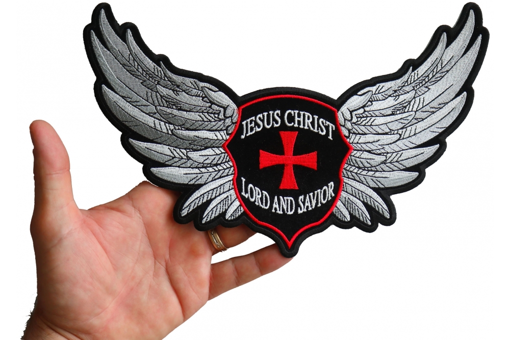 Jesus Christ Lord and Savior Wings Large Christian Back Patch ...
