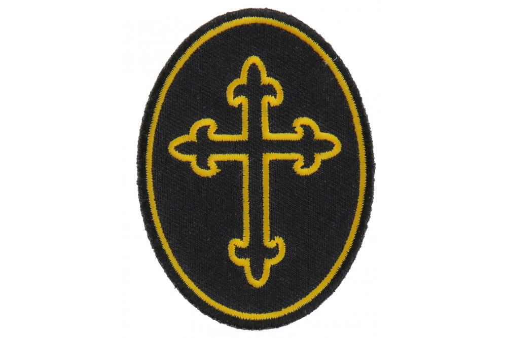 Christian Cross Oval Patch | Christian Patches -TheCheapPlace