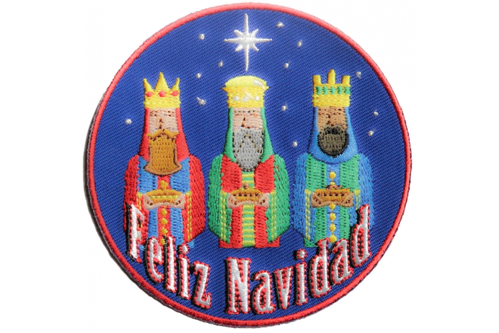 Feliz Navidad 3 Wise Men Merry Christmas Patch | Christian Patches ...