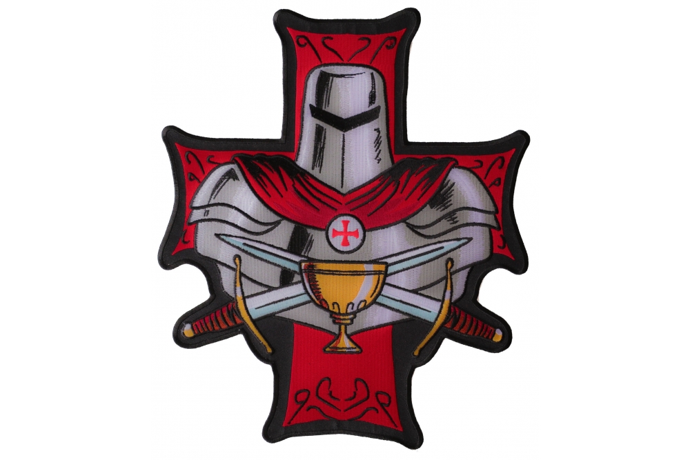 Holy Grail Knight Templar Embroidered Iron on Patch - TheCheapPlace