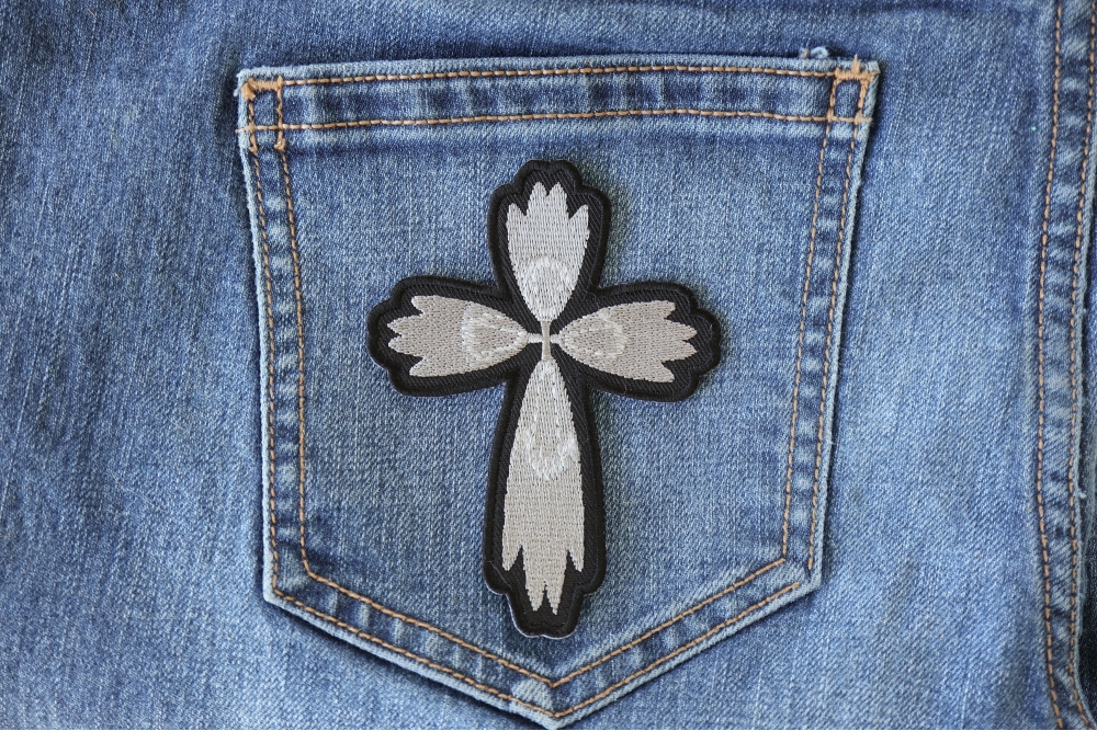 Christian Cross Silver Patch - TheCheapPlace