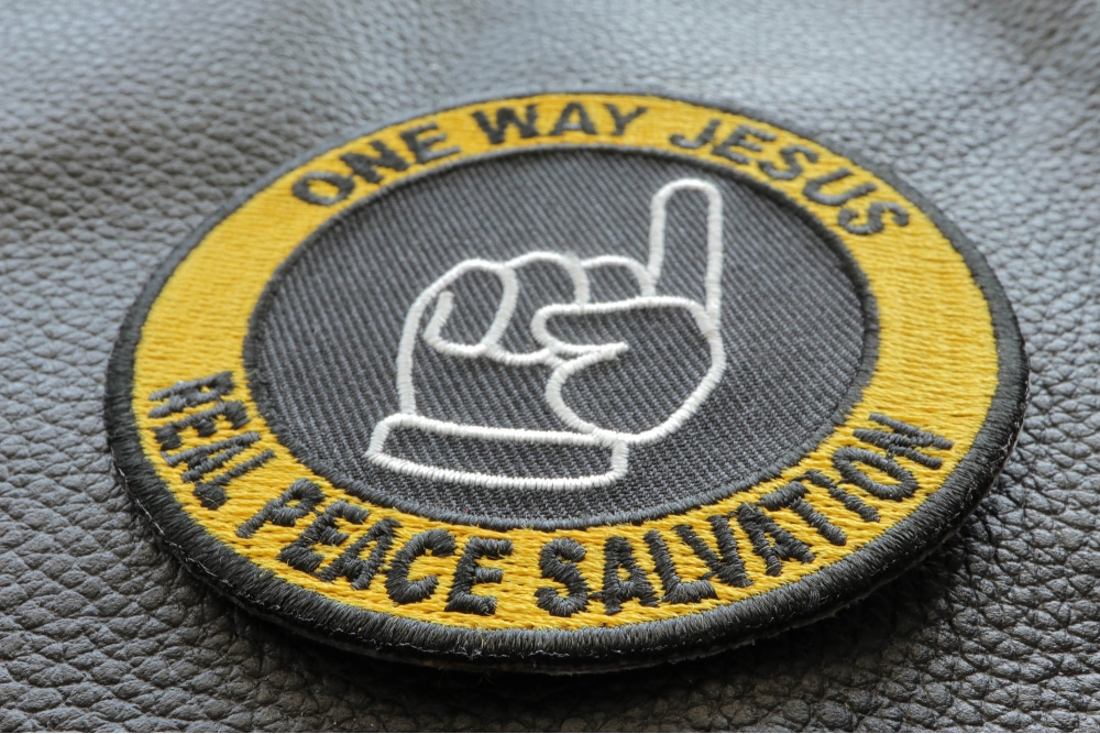 One Way Jesus Real Salvation Round Patch | Christian Patches -TheCheapPlace
