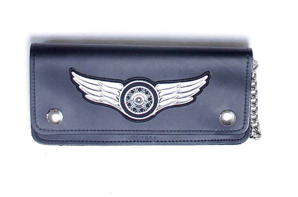 Winged Wheel Small White Patch | Biker Patches -TheCheapPlace