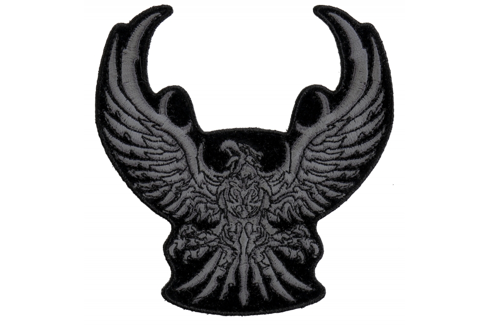 Silver Tribal Eagle Small Patch | Eagle Patches -TheCheapPlace