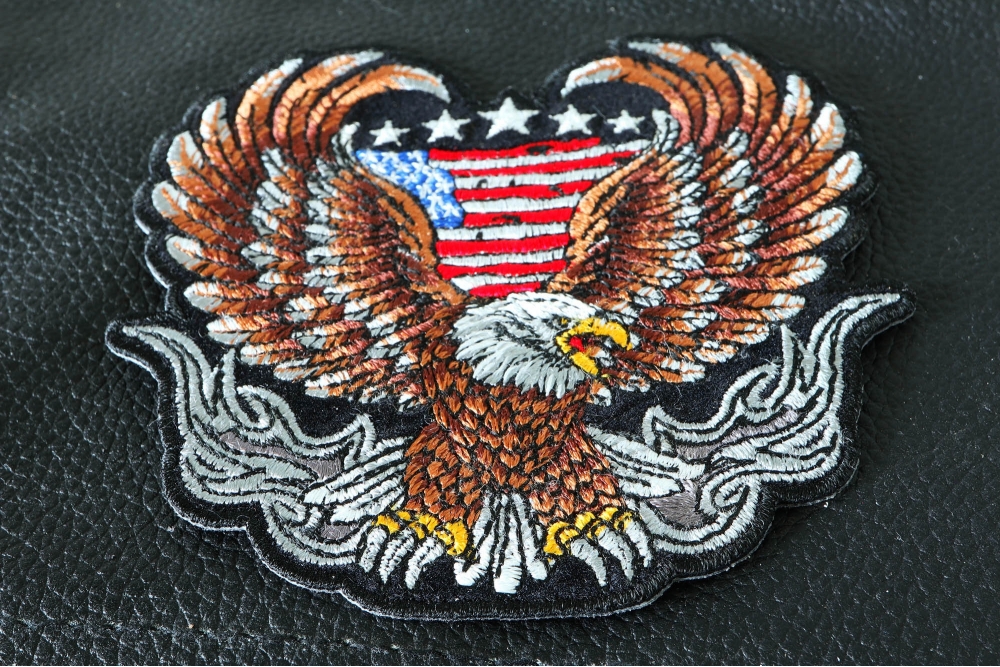 Patriotic Biker Eagle Patch Iron on applique - TheCheapPlace
