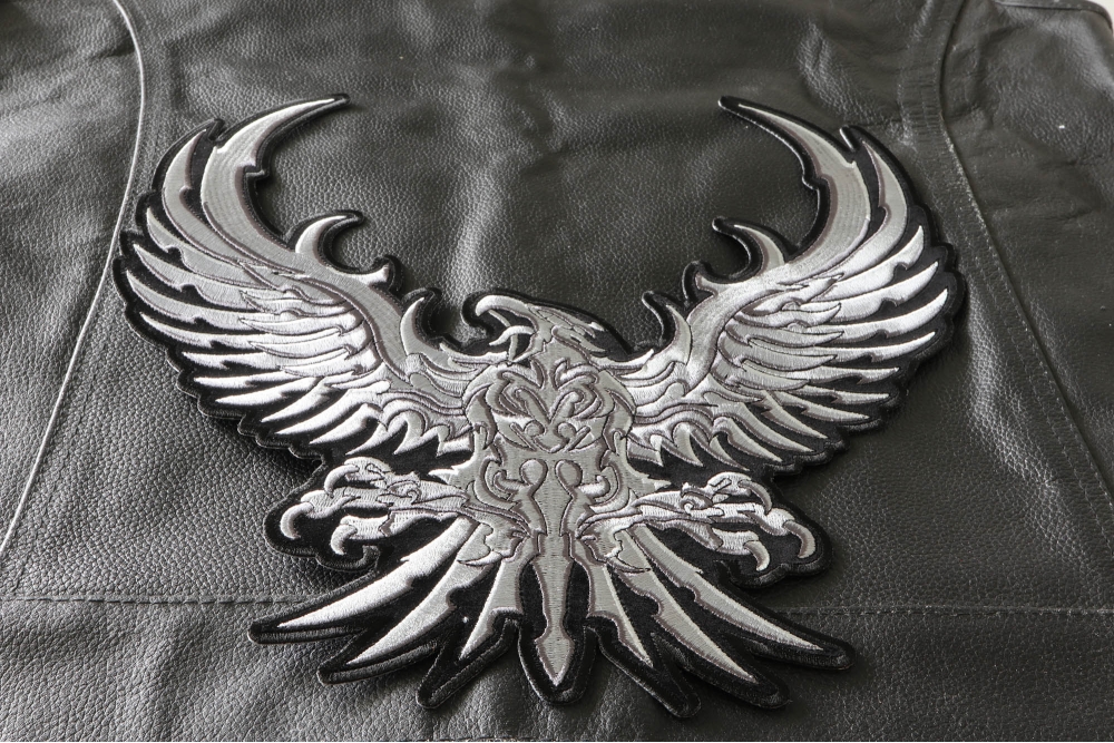 Silver Eagle Embroidered Iron on Patch - TheCheapPlace
