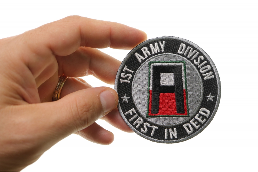1st Army Division Patch First In Deed | Army Patches -TheCheapPlace