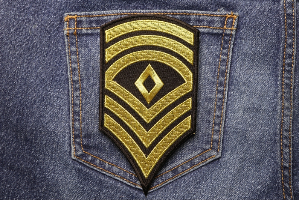 First Sergeant Iron on Patch - TheCheapPlace