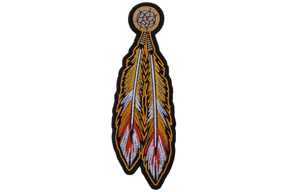 Orange Feathers Patch | Feather Patches -TheCheapPlace