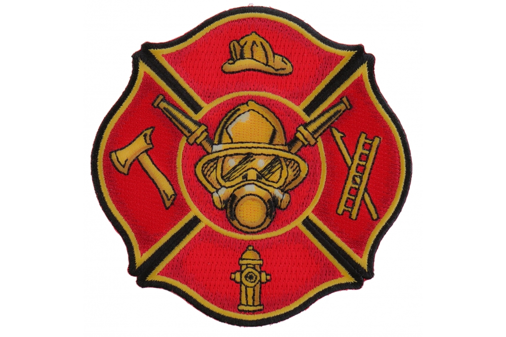 Fire Fighter Axe Ladder Hydrant Cap Patch | Fire Fighter Patches ...