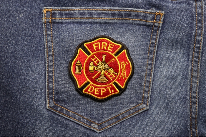 Fire Department Iron On Patch For Firemen | Embroidered Patches by ...