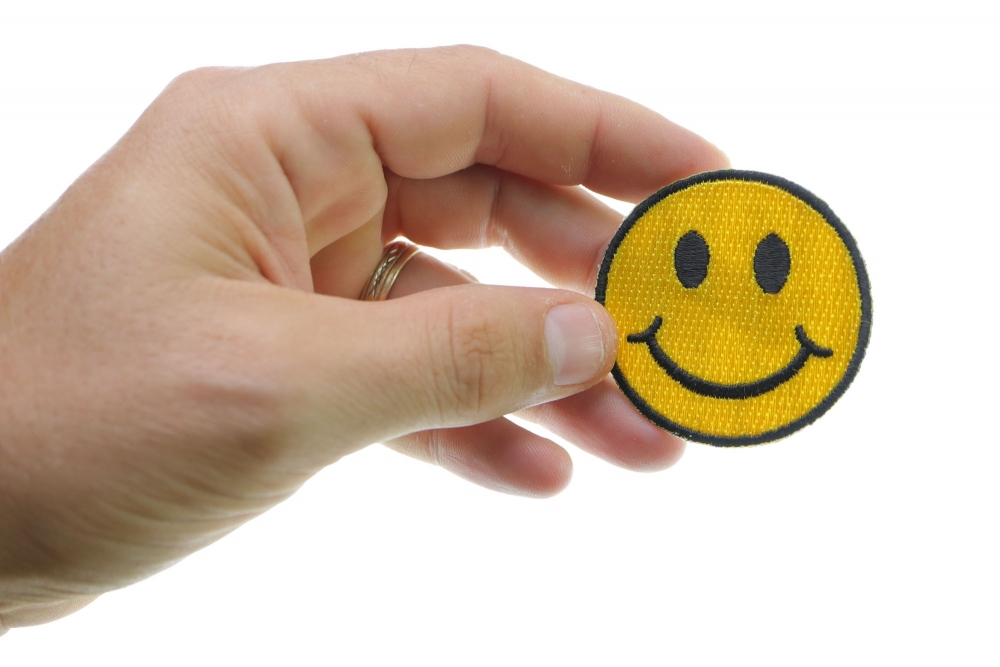 Smiley Patch 2 Inch Yellow