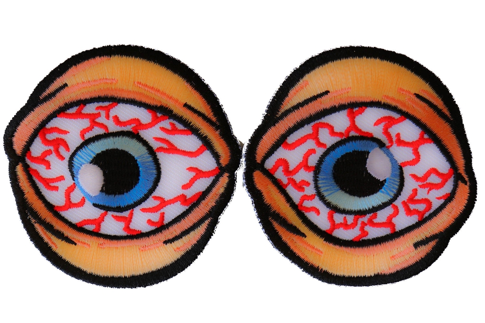 Bloodshot Eyes Funny Iron on Patch - TheCheapPlace