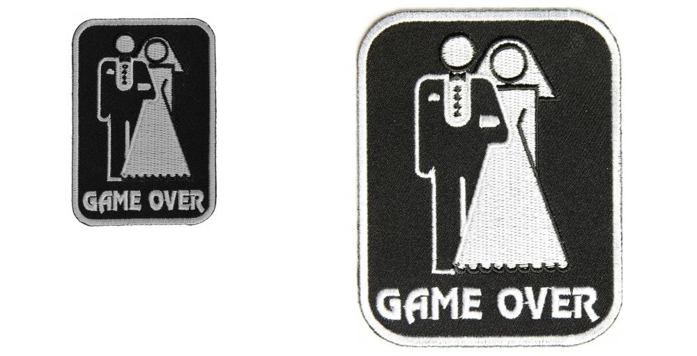 Game Over Patches Small Funny Marriage Patch Set Of 2 | Funny Patches -TheCheapPlace