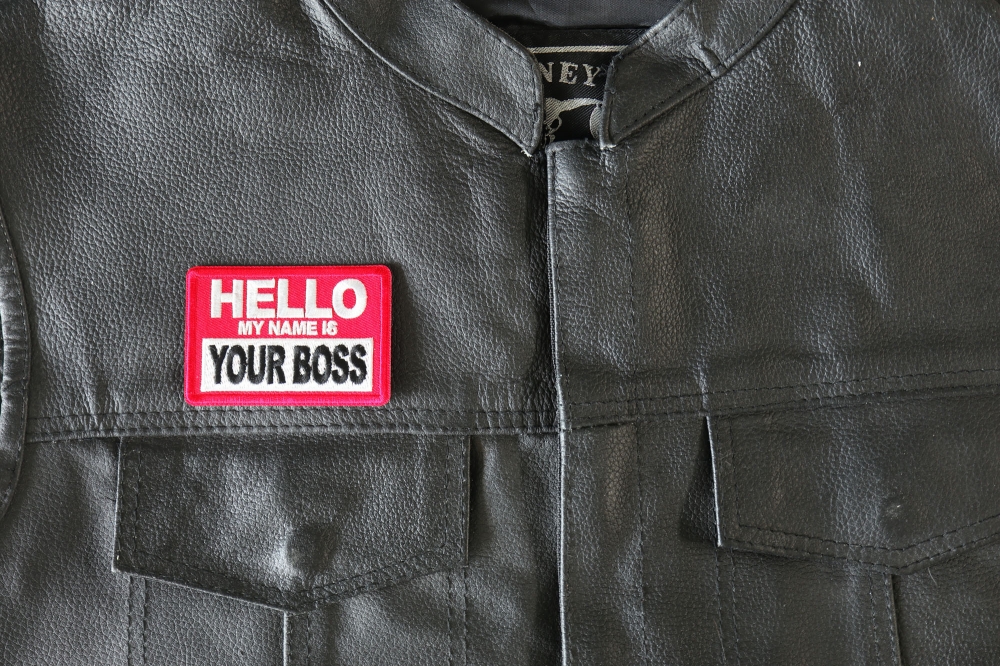 Hello My Name is Your Boss Funny Iron on Patch - TheCheapPlace