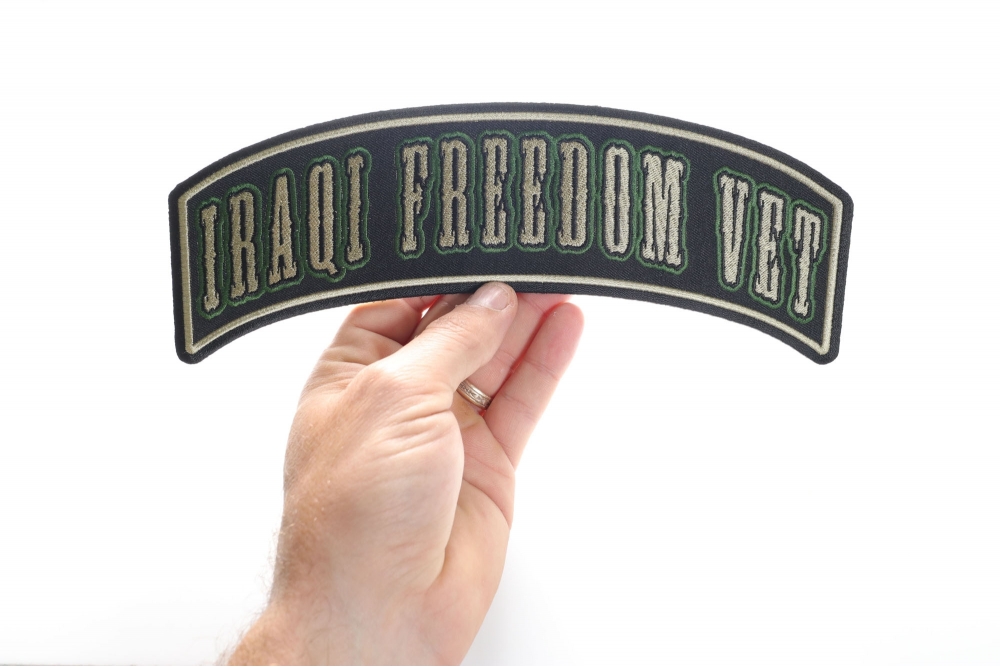Iraqi Freedom Vet Rocker Large | US Military Veteran Patches