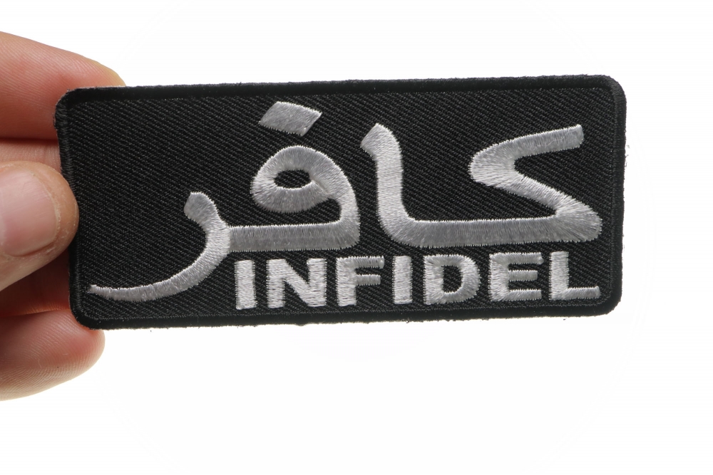 Infidel Patch White With Arabic | Infidel Patches -TheCheapPlace