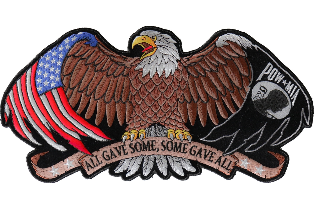 All Gave Some and Some Gave All POW MIA Patriotic Eagle Large Back ...