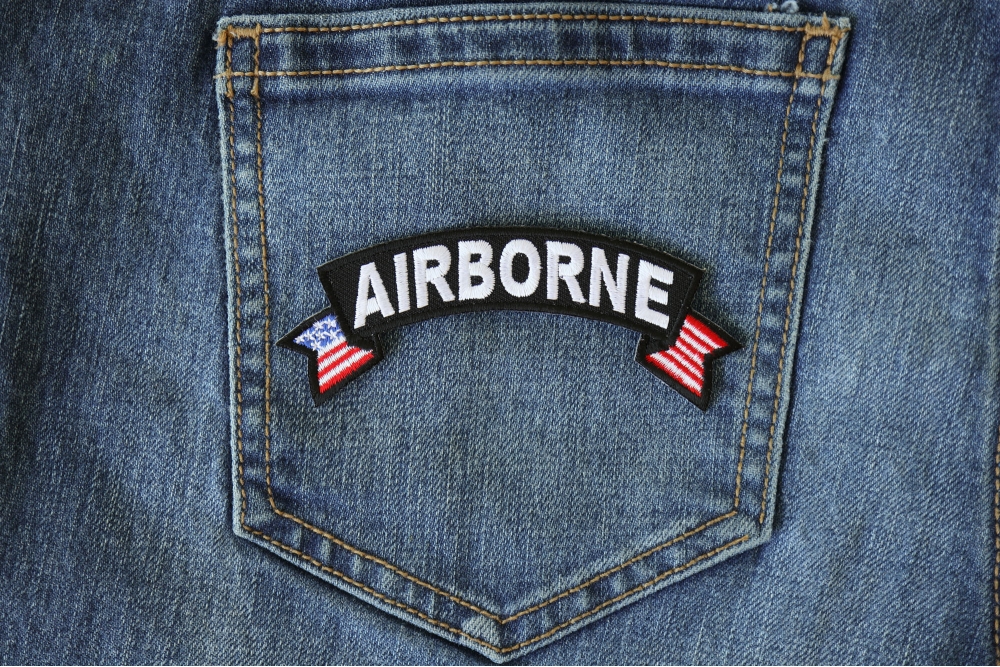 Airborne Small Flag Rocker Patch - TheCheapPlace