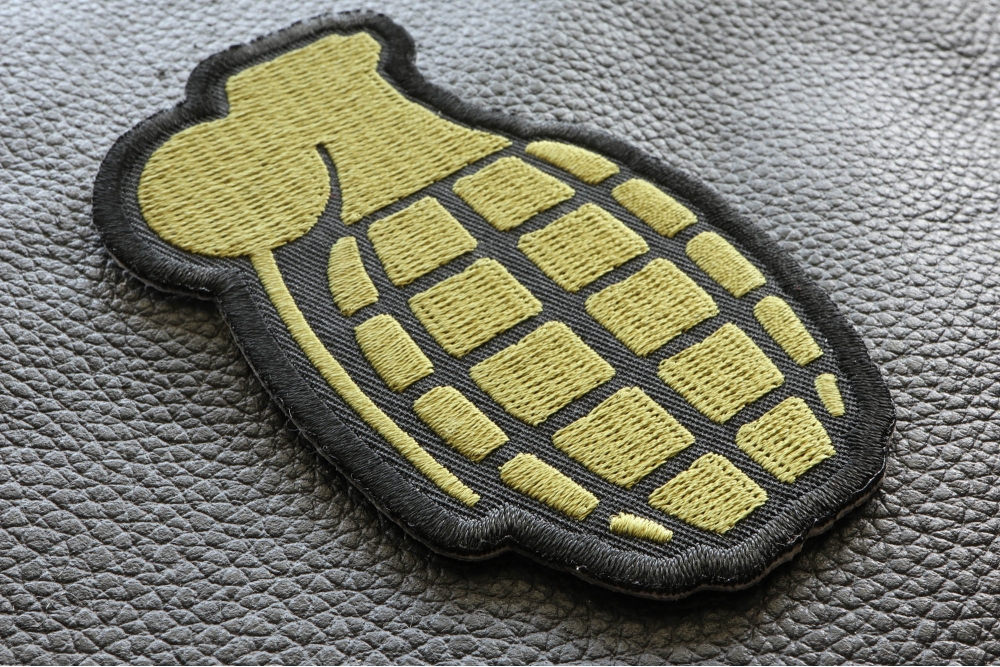 Grenade Patch In OD Green | Military Patches -TheCheapPlace