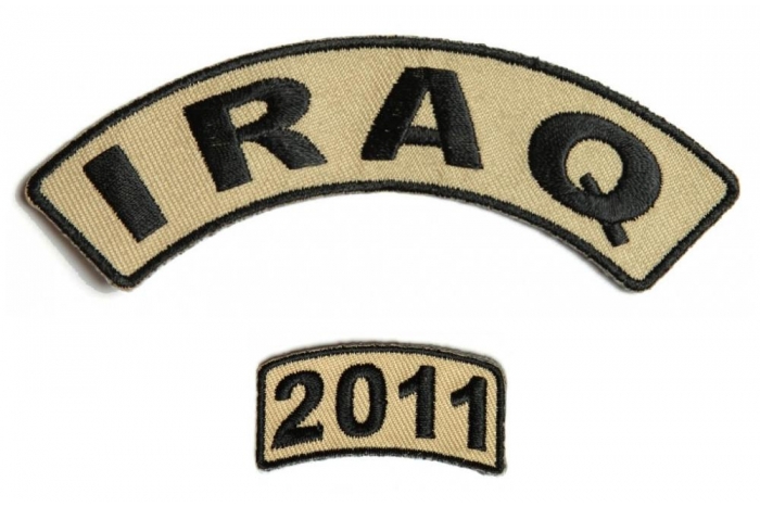 Iraq 2011 Rocker Patch Set 2 Pieces | US Iraq War Military Veteran ...