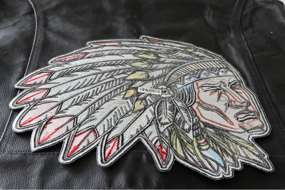 Indian Head Dress Large Embroidered Iron on Patch - TheCheapPlace