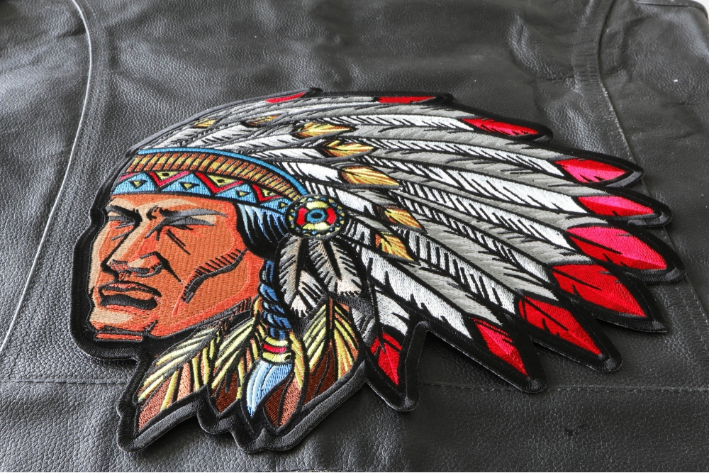 Indian Head Dress Large Embroidered Iron on Patch - TheCheapPlace