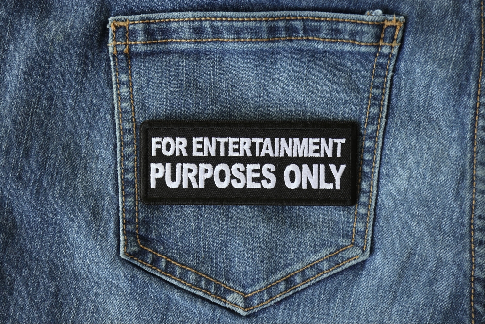 For Entertainment Purposes Only Naughty Iron on Patch - TheCheapPlace