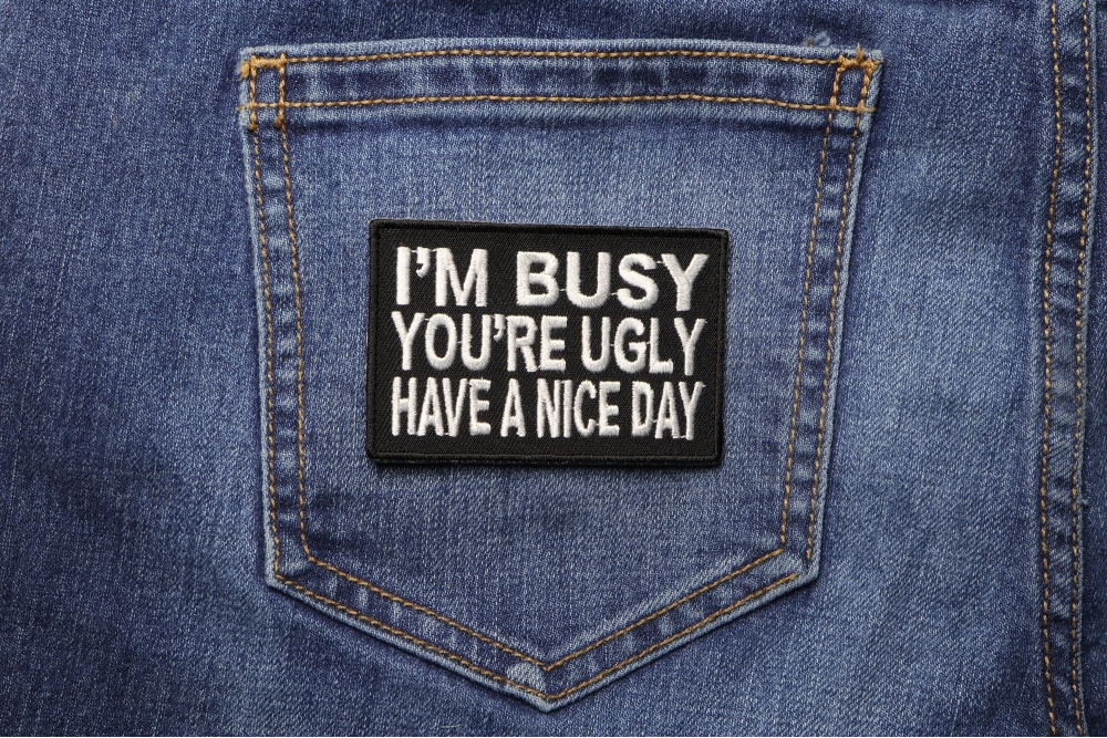 I'm Busy You'Re Ugly Have A Nice Day Patch