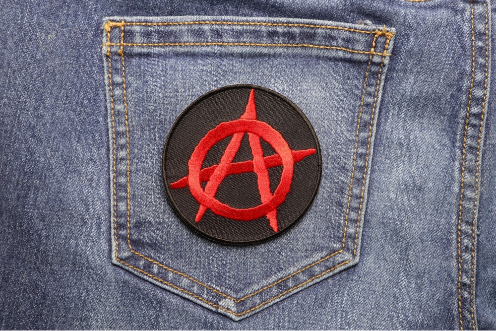 Anarchy Red Round Patch | Novelty Patches -TheCheapPlace
