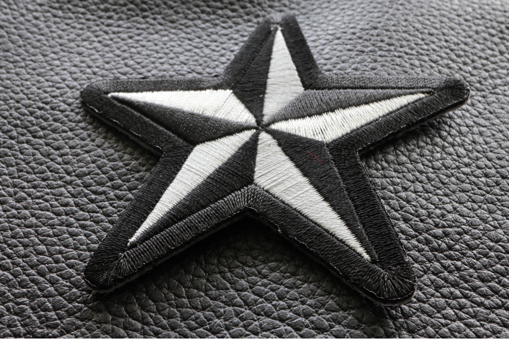 Black White Star Patch | Novelty Patches -TheCheapPlace