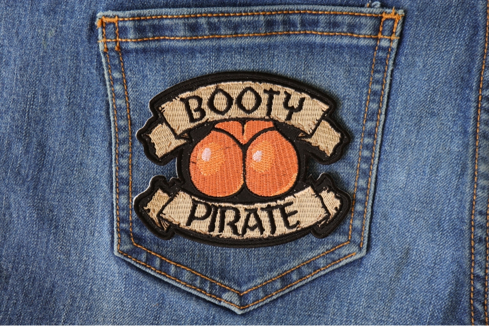 Booty Pirate Novelty Iron on Patch - TheCheapPlace