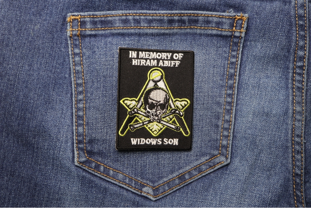 Widows Son Mason Patch In Memory Of Hiram Abiff | Patriotic Patches ...