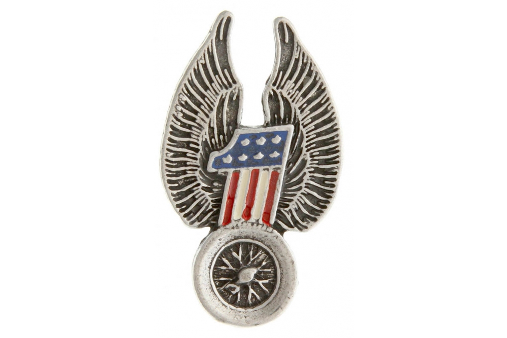No 1 USA Winged Wheel Pin | Biker Pins - TheCheapPlace