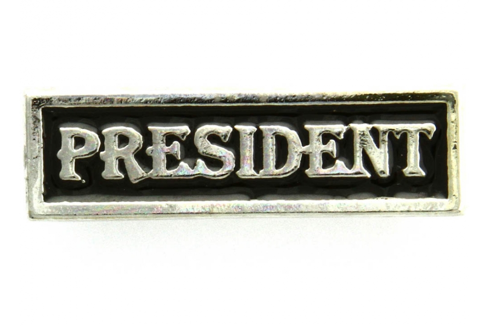 President Pin Silver Plated | Rank Pins - TheCheapPlace