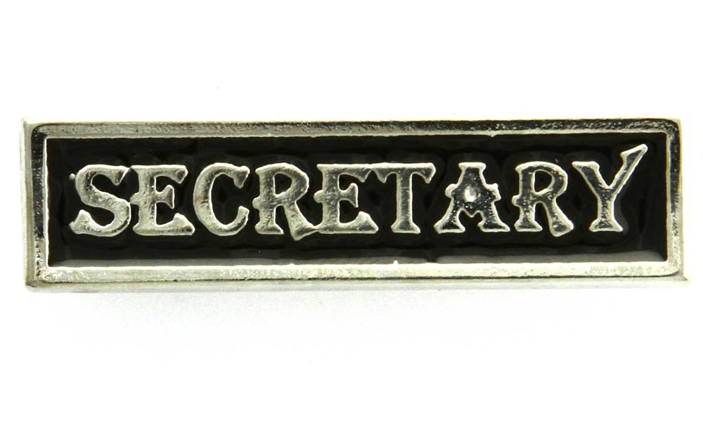 Secretary Pin Silver Plated | Rank Pins - TheCheapPlace