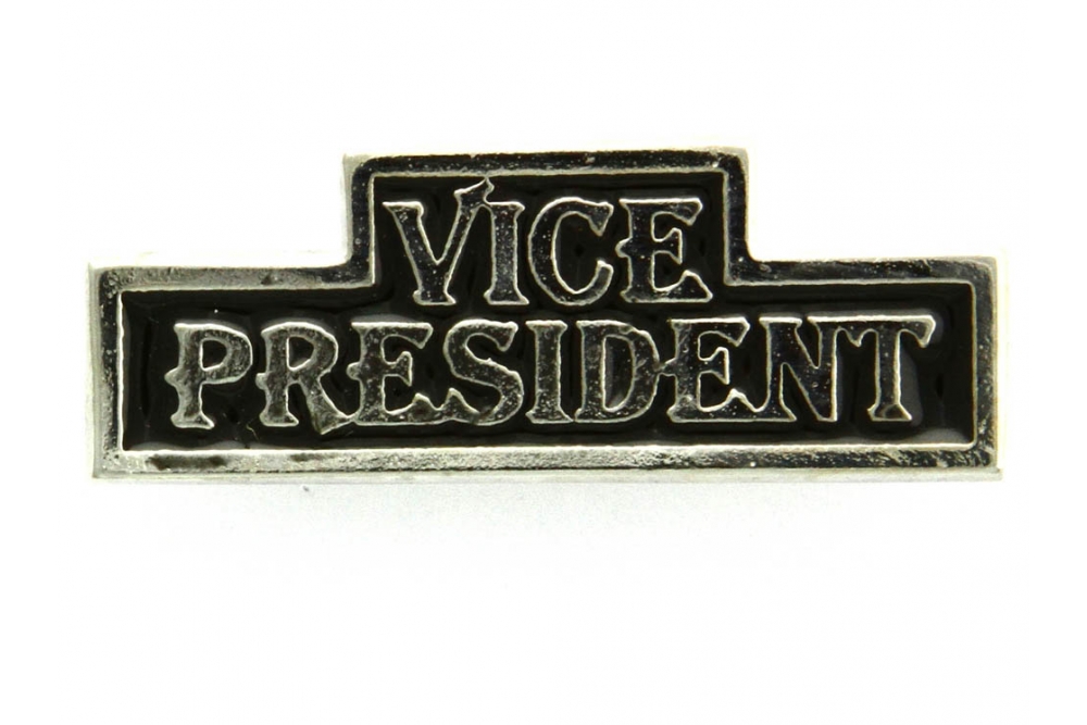 Vice President Pin Silver Plated | Rank Pins - TheCheapPlace