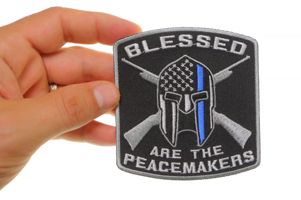Blessed Are The Peacemakers Thin Blue Line Patch For Law Enforcement ...
