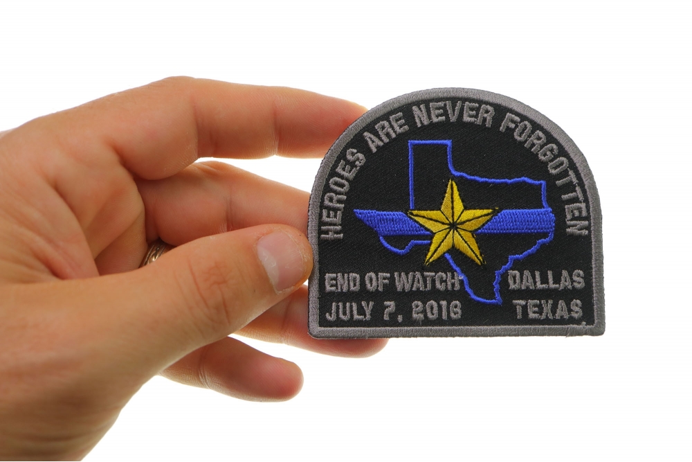 Dallas Police Department Texas Memorial Patch Heroes Are Never ...