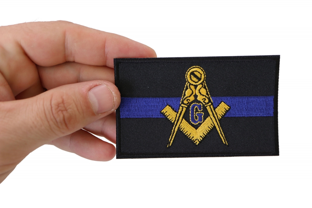 Masonic Thin Blue Line For Law Enforcement Patch | Police Patches ...
