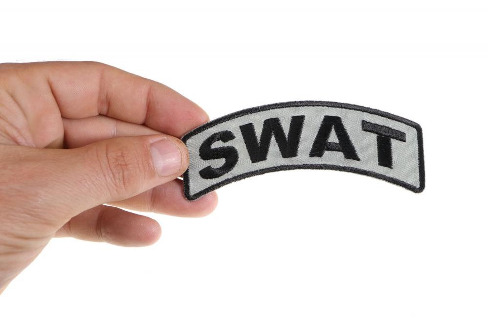Swat Rocker Patch Black Gray | Embroidered Patches