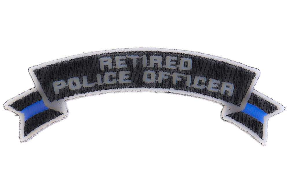Retired Police Officer Rocker Patch | Police Patches -TheCheapPlace