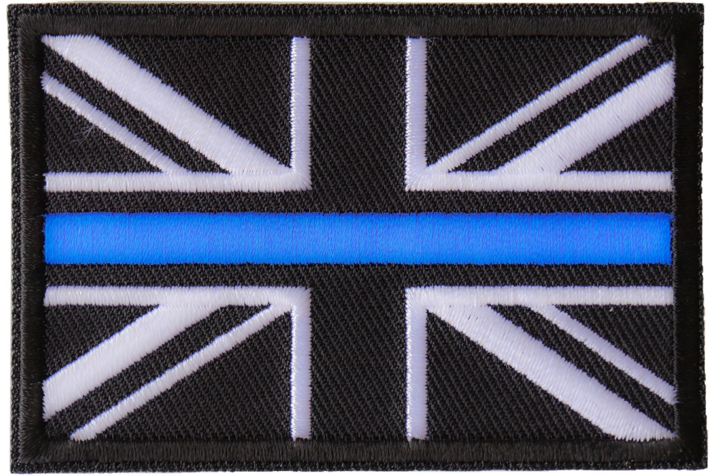 UK Flag Patch with Blue Line for Police - TheCheapPlace